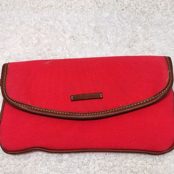 Caribbean Joe | Bags | Caribbean Joe Red Fabric Wallet Clutch Fabric ...